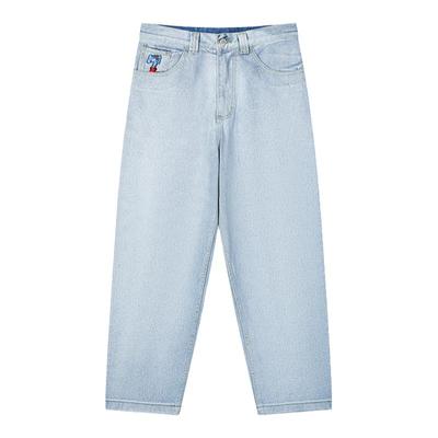 MindError小象刺绣直筒牛仔裤