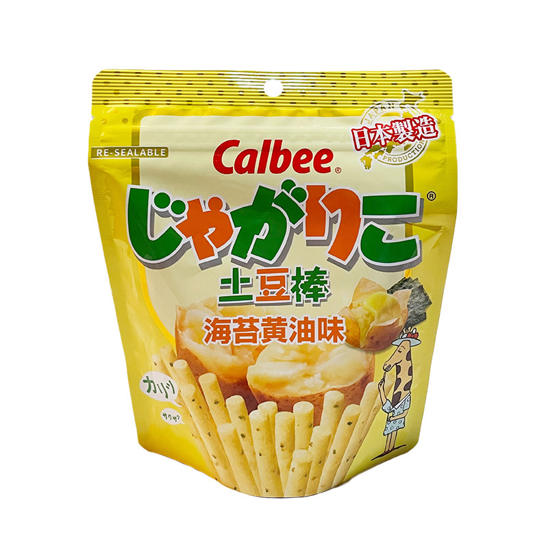 日本进口calbee卡乐比土豆棒网红小吃休闲食品膨化零食海苔黄油味_虎窝淘