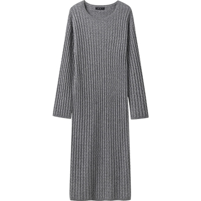 【羊毛】播 bo 商场同款松弛感休闲圆领连衣裙女BDR4LD2416