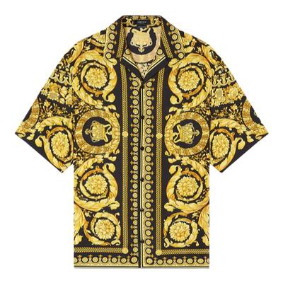 【24期免息】VERSACE/范思哲 男士Barocco真丝衬衫