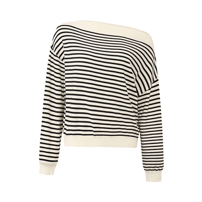 法式一字肩露肩春夏轻薄透气上衣