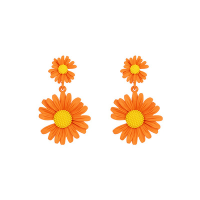 2020泫雅风小雏菊耳钉925银针