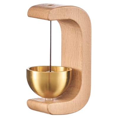 家用多巴胺门铃木质风铃吸门式入户进门提醒挂件门铃铛门撞铃挂饰