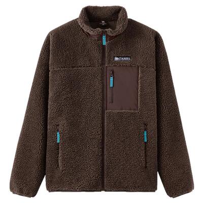 骆驼男装摇粒绒外套男女款秋冬季加绒夹克2025时尚休闲保暖抓绒衣