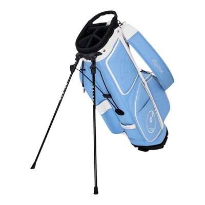 代购MALBON WOMENS CART BAG浅蓝色皮面女士高尔夫球包支架单肩包