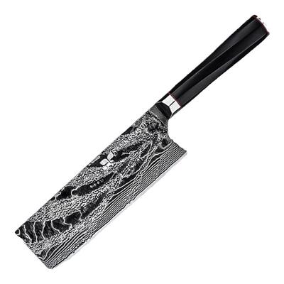 关菊水日本AUS10大马士革钢菜刀