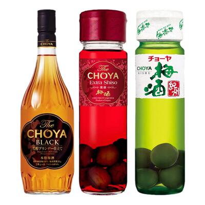 蝶矢俏雅日本进口CHOYA原味经典青梅子酒 黑金本格熟成果肉柚子酒