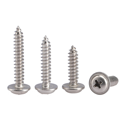 不锈钢十字圆头带垫自攻螺丝钉