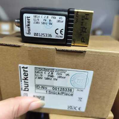 宝德BURKERT电磁阀6014型00125336G18两位三通黄铜FKM宝帝