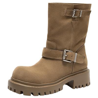 MIO米奥阔筒堆堆靴西部靴