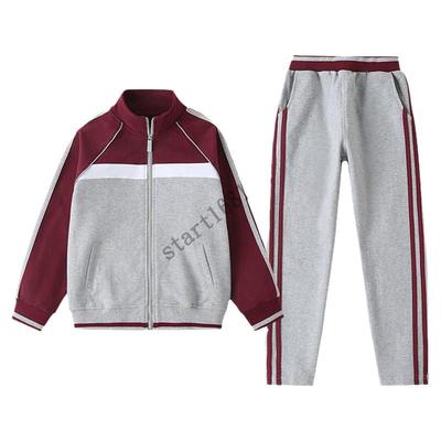 加绒校服棒球服儿童藏青枣红灰色