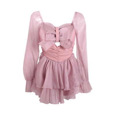 夏茉微澜泳衣女连体裙式保守显瘦