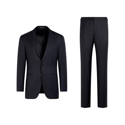 Suitsupply藏青色羊毛西装套装