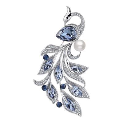 凤凰回眸天然珍珠送妈妈胸针女