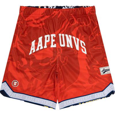 Aape双面穿潮流宽松运动短裤