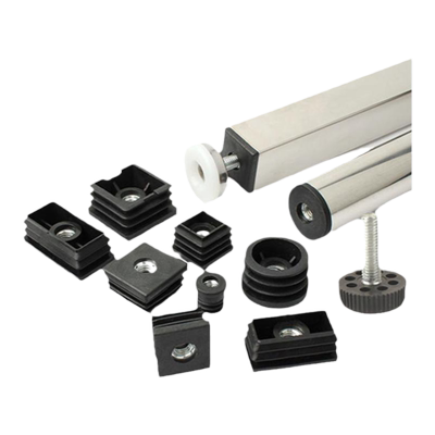 螺母塞方管堵塞头可调节螺丝脚垫