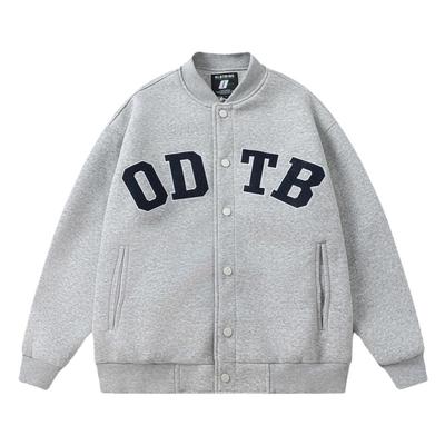 单行者春秋宽松版型字母刺绣夹克