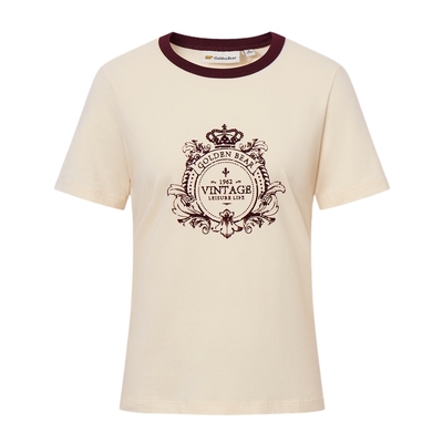 复古学院经典撞色圆领短袖