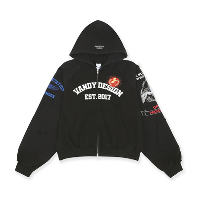 VandyThePink黑色改造连帽衫