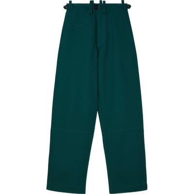 【折扣】PRONOUNCE 男直筒带缀饰羊毛斜纹布长裤