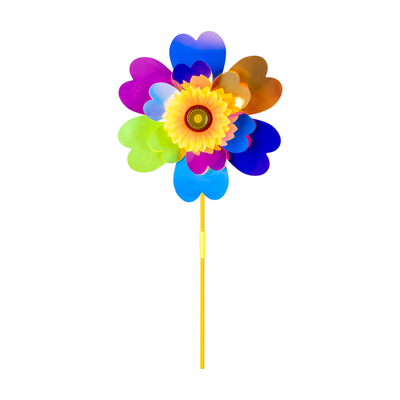 七彩旋转大风车彩色户外玩具