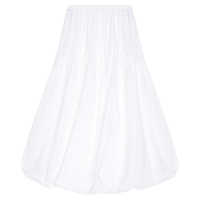 Heatherich半身裙女2026春季新款日系简约长款花苞裙497689