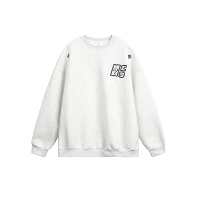 民族风刺绣美式休闲圆领卫衣