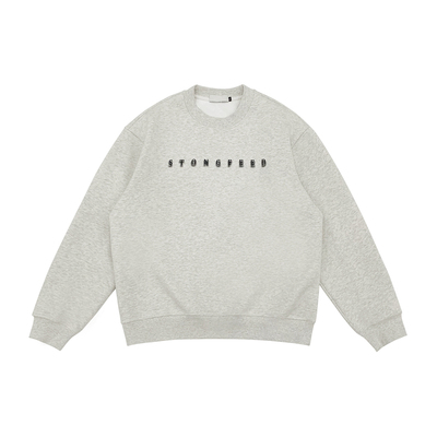 540g重磅圆领加绒卫衣男美式无帽内搭上衣外套2025新款男生衣服