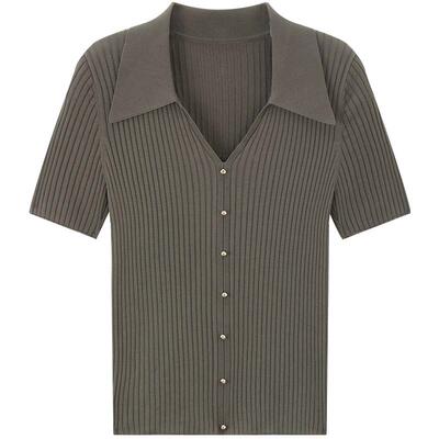 夏季莱赛尔短袖针织上衣