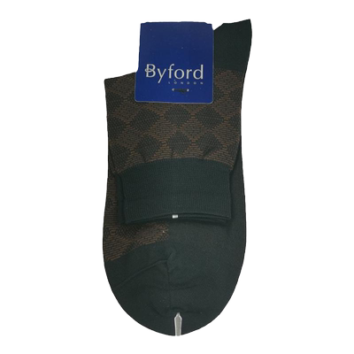 BYFORD/百富男士高针织中筒袜