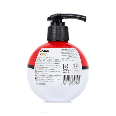 日本Reach宝可梦儿童牙膏葡萄草莓啫喱精灵球限定250g按压款含氟