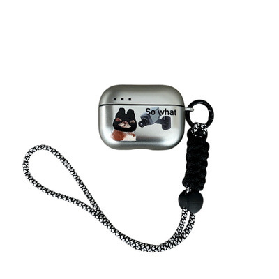 劫匪猫咪airpodspro2保护套适用苹果蓝牙耳机壳2代银色3代硅胶pro个性创意搞笑男女第二代防摔4代新款小众软