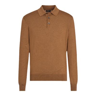 ZEGNA杰尼亚深骆马红棕色Polo衫