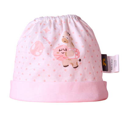 童泰纯棉无顶卤门帽婴儿帽子