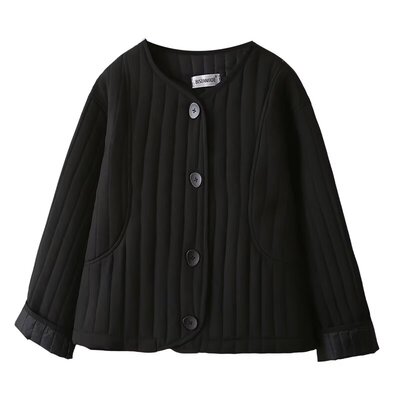 大版型圆领短款绗棉棉服