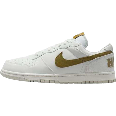 Nike/耐克官方正品Big新款男女白金色低帮皮革休闲板鞋854166-100