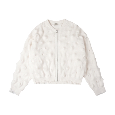 LABT鼓波破坏棒球开衫毛衣