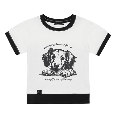 D-WEAR系列小猫小狗假两件短T恤