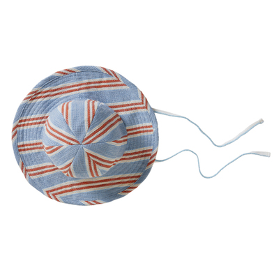 渔夫SassyBarka圆顶条纹系带棉麻