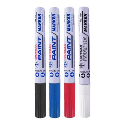 日本雪人油漆笔防水不掉色记号笔