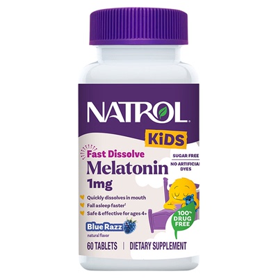 natrol儿童褪黑素青少年1mg60片