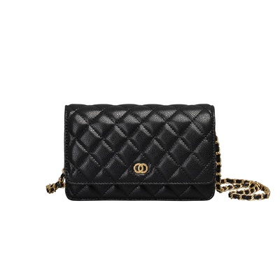 小香风菱格链条小方包女单肩斜挎