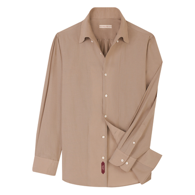 Acmecultum蚕丝八字领长袖衬衫