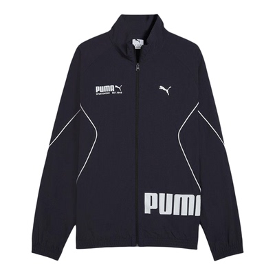Puma/彪马正品男夹克拉链宽松拼接印字经典休闲夹克外套694202-16