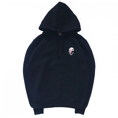 原创暗黑恶魔骷髅T恤拉链帽衫