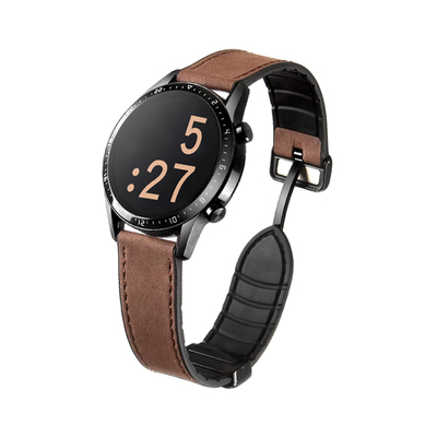 手表GT5/6~疯马皮磁吸扣表带新款