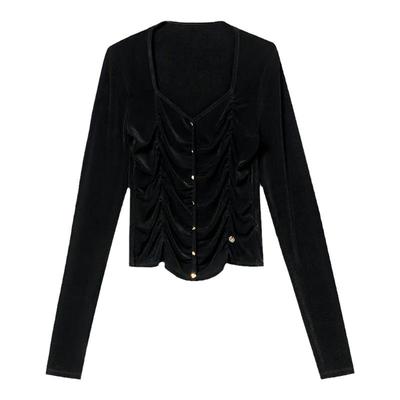 【商场同款】HPLY荷比俪春秋新款女修身BM风显瘦气质衣领衬衫