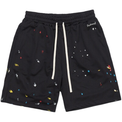 纽约潮牌Profound Foundation支线 泼墨宽松篮球裤沙滩裤网眼短裤