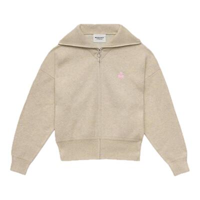 MARANT ETOILE2025早秋新款AXELLE翻领半拉链毛衫女