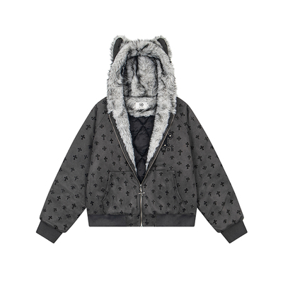 DARKAGE原创猫儿座山雕保暖棉服